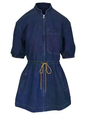 Veronica Beard Akerman Mini Dress - Blue