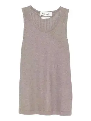 TONYWACK Ribbed Knit Top - Neutrals