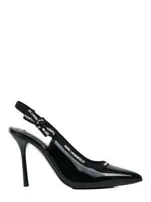 Karl Lagerfeld Sarabande Leather Pumps - Black