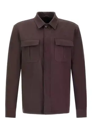 Herno Gabardine Shirt Jacket - Brown
