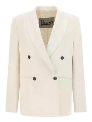 Herno Double-breasted Peak Lapels Blazer - Neutrals