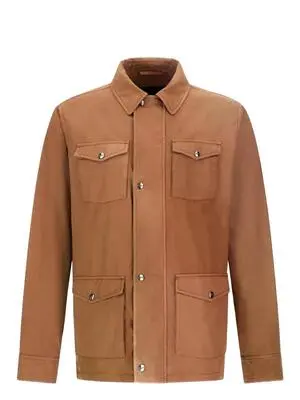 Herno Flap Pocket Drawstring Jacket Neutrals
