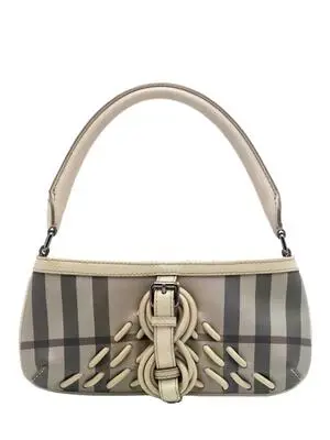 Burberry Smoke Check Coated Canvas Shoulder Bag - Neutrals