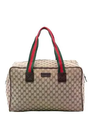 Gucci Gg Canvas Web Duffle Bag - Neutrals