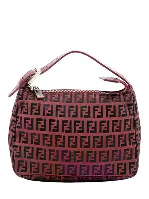 Fendi 2000-2010 Zucchino Canvas Handbag - Red