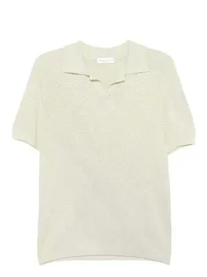 ROBERTO COLLINA Open-knit Short-sleeve T-shirt - Neutrals