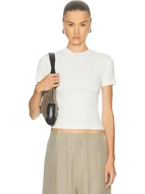 EAVES Bonnie High Neck Baby Tee - White