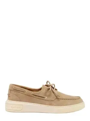 Bally Lift Suede Boat Shoes - Neutrals