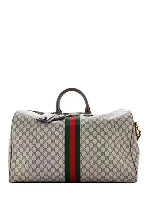 Gucci Ophidia Convertible Boston Bag Gg Coated Canvas Large - Brown