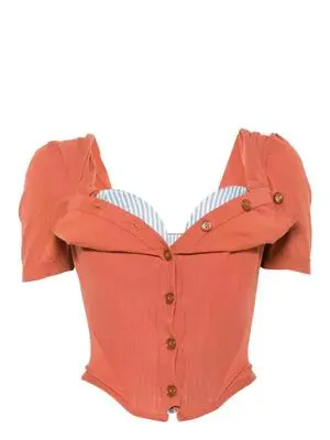 VIVIENNE WESTWOOD Button Draped Knitwear - Orange