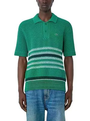 Lacoste Striped-detail Polo Shirt - Green