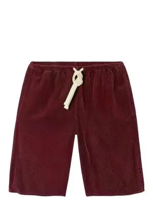 American Vintage Corduroy Drawstring Shorts - Red