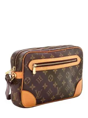 LOUIS VUITTON Marly Dragonne Monogram Canvas Gm Clutch - Brown