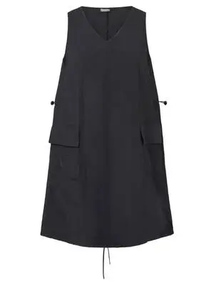 BLAUER. V-neck Pocket Dress - Black