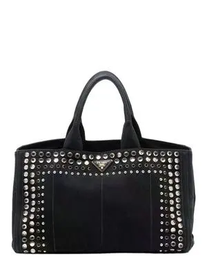 PRADA Large Canapa Bijoux Satchel