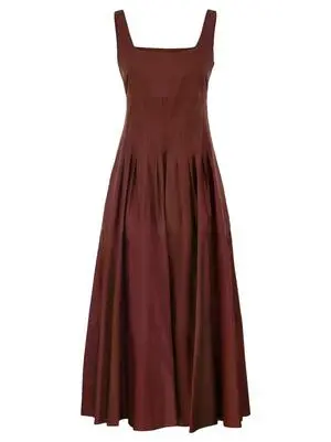 Max Mara Square-neck Midi Dress - Red