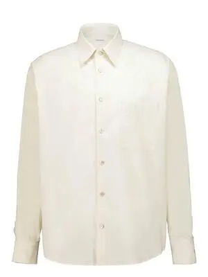 LEMAIRE Light Washed Cotton Silk Regular Shirt - Cream