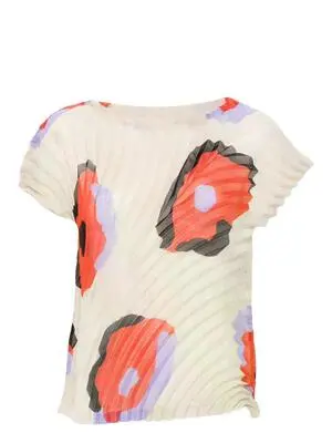 Issey Miyake Verve Pleated Blouse - Neutrals