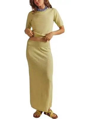 Free People Sweater Skirt Set - Lemongrass