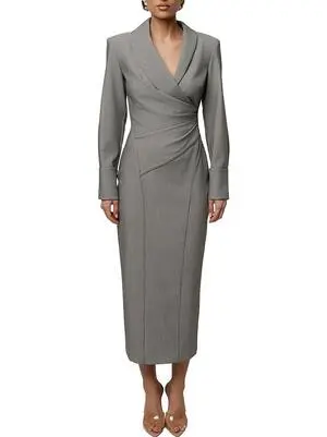 JLUXLABEL Manifest Blazer Midi Dress Gray