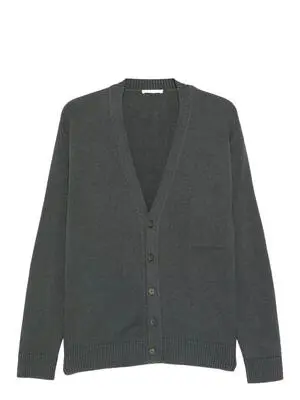 THE ROW Button V-neck Cardigan - Grey