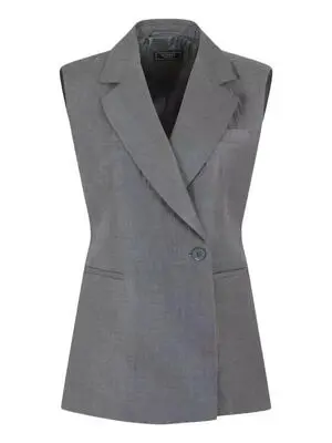 Peserico Sleeveless Draped Waistcoat - Grey