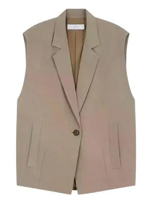 IRO PARIS IRO Sleeveless Notched-Lapel Jacket Neutrals