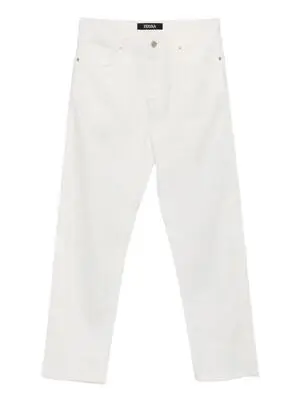 Zegna Trousers With Belt Loops - White