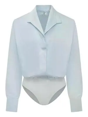 MOMS PANTS Shoulder-pad Bodysuit - Blue