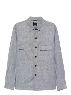 Zegna Chest-pocket Shirt - Blue