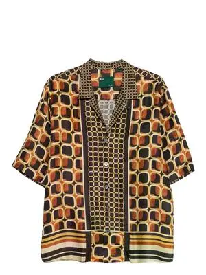 THE SHIRT Geometric-patterned Shirt - Brown