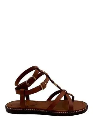 Sam Edelman Talya Strappy Embellished Sandals - Brown