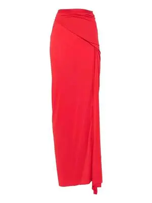 Rick Owens Draped-detail Maxi Skirt - Red
