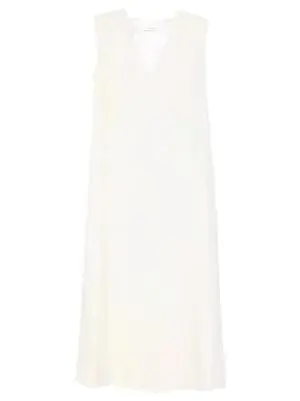 JOSEPH Vassad V-neck Midi Dress - Neutrals
