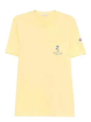 Moncler Palm Tree Pocket T-shirt Yellow
