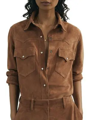 ATELIER Suede Western Shirt