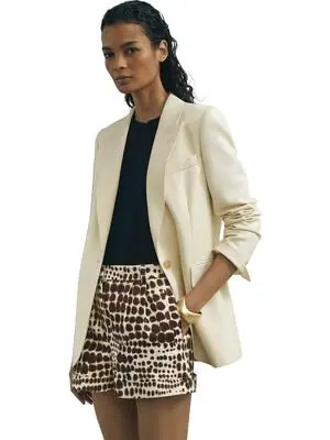 ATELIER Atelier Cotton Animal-Print Tailored Shorts