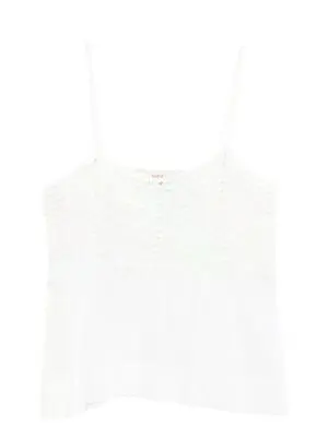 JUCCA Crochet Sleeveless Top - White