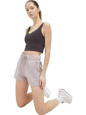 Guess Logo-tape Drawstring Shorts - Purple
