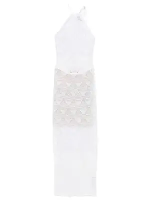 JUST CAVALLI Tie-Neck Pattern Dress