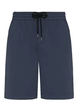 Vilebrequin Satin Cotton Elastic Waist Bermuda Shorts - Blue