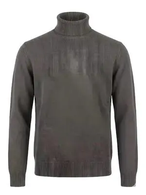 LARDINI Roll-Neck Sweater Grey