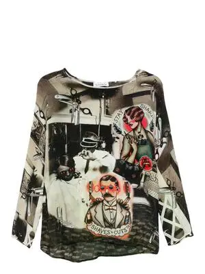 The Artistylist Printed Blouse - Black