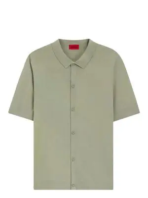 BOSS Regular-fit Shirt With Knitted Structure
