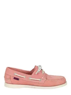 SEBAGO Nubuck Flat Loafers Pink