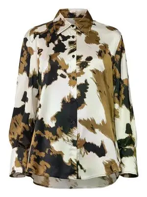KAOS Patterned Long-sleeve Shirt - White