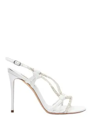 Casadei Julia Itaca Leather Sandals - White