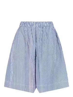 DANIELA GREGIS Striped Elasticated Shorts - Blue