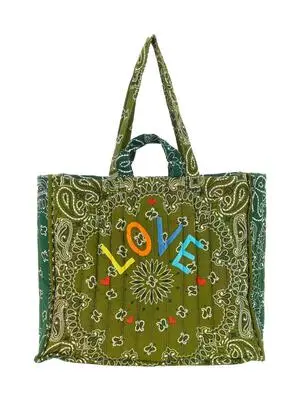 CALL IT BY YOUR NAME Maxi Cabas Quilted Tote Bag