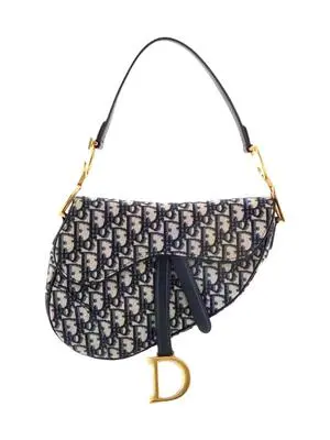 Dior Saddle Handbag Oblique Canvas Medium Shoulder Bag - Blue